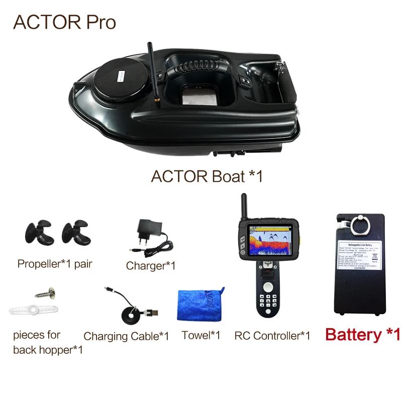 Boatman Actor Bait Boat(actor-pro) With Gps+sonar Rc 500m Distance Automatic Navigation Carp ...