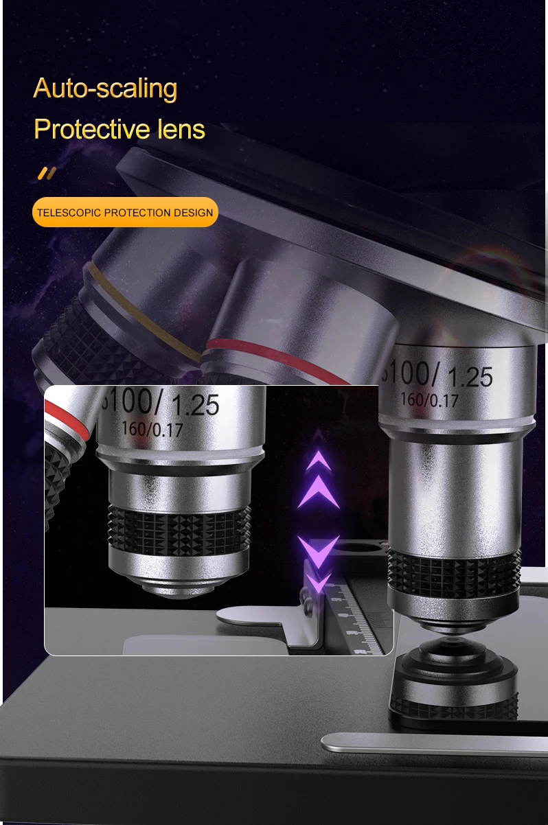 Top Selling 5000X Capillary LED Light Lab Microscope for Students