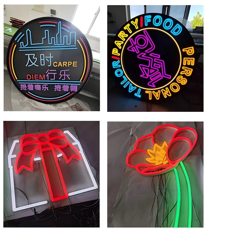 High Quality Frontlit and Top Haif Side Lift Acrylic Letter Double-line ...