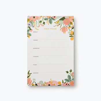 Custom Printed Floral Daily Weekly Planner To Do List Notepads - Buy ...