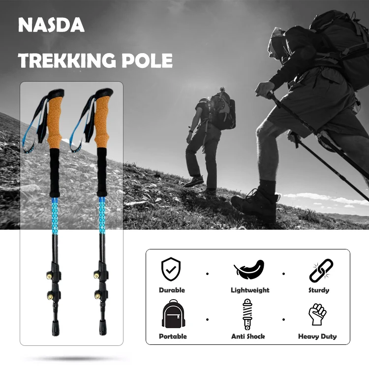 Nordic Outdoor Climbing Cane EVA Aluminum Hiking Poles