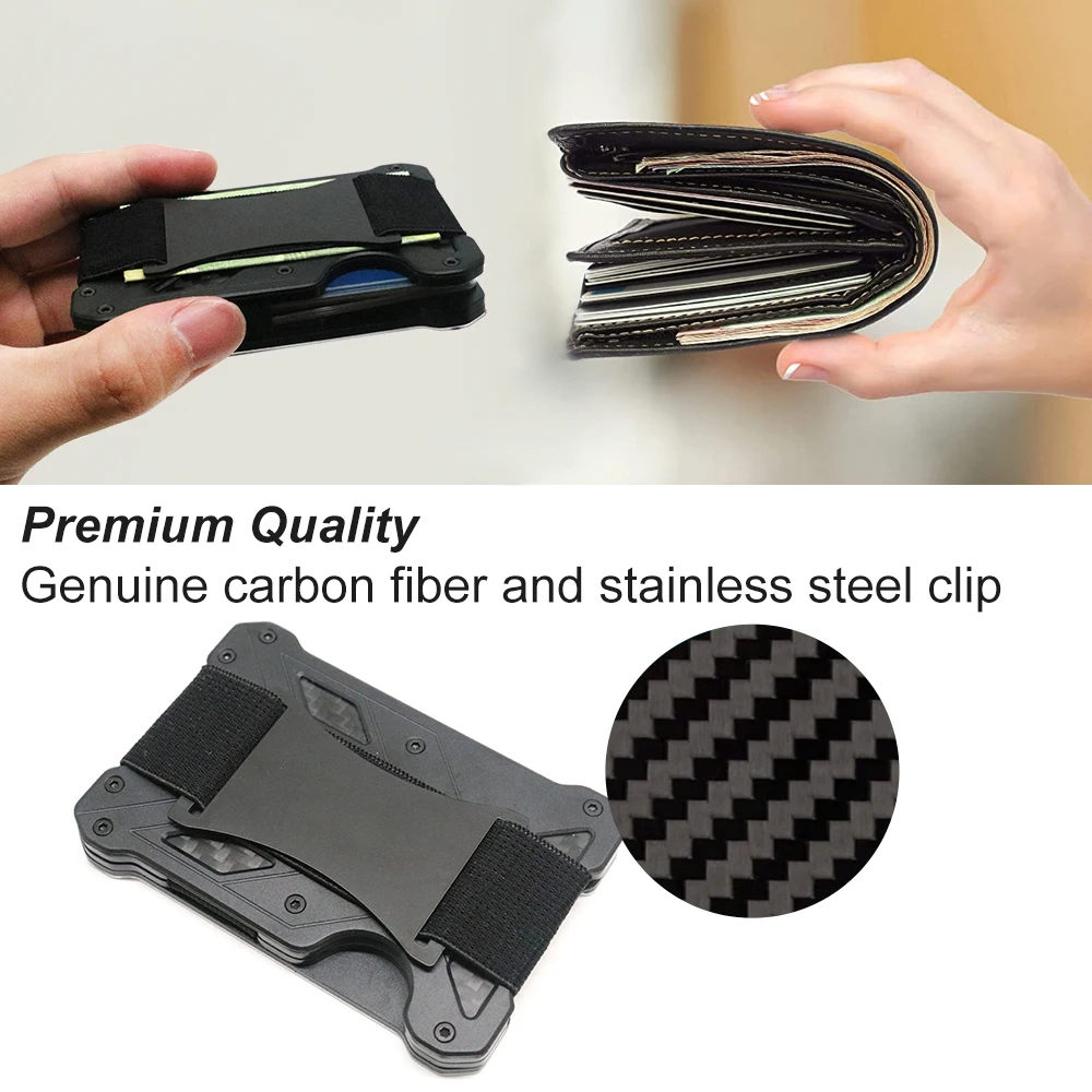 Rfid Aluminum Id Card Holder Wallet With Elastic Cash Strap,Rfid Metal ...