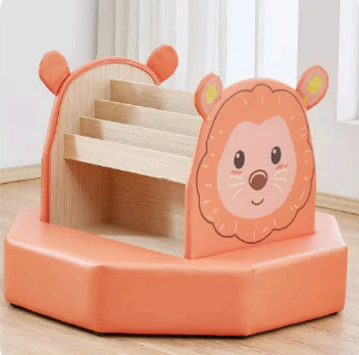 Eibele Tiger Themed Baby Toddler Bookcase Soft Foam Covered Montessori ...