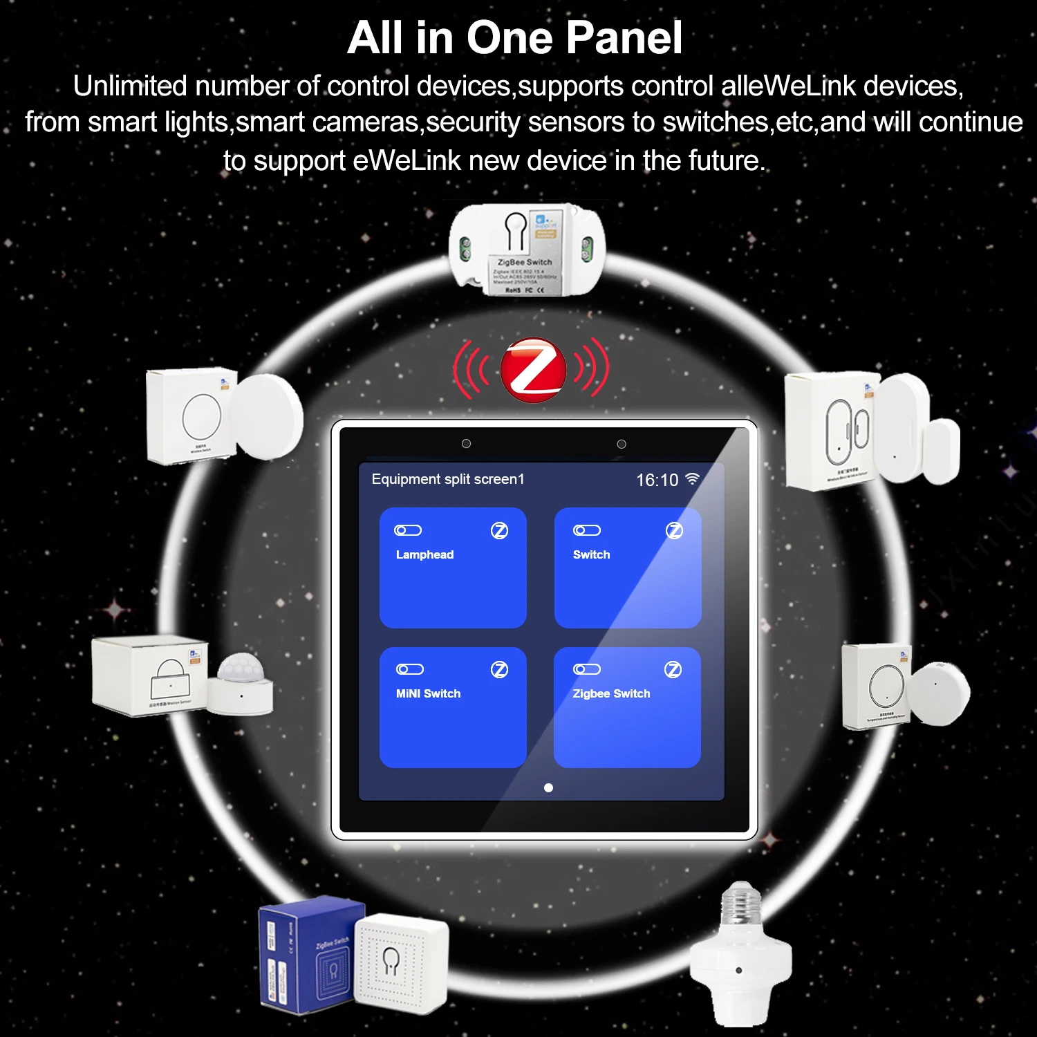 Glomarket Multi-Functional Control Panel 3.95 Inch Touch Screen Built ...