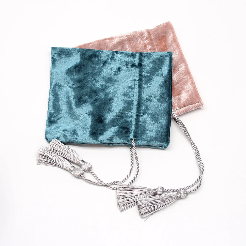 Customized Luxury Long Velvet Pouch Drawstring Velvet Pen Bag Pencil ...