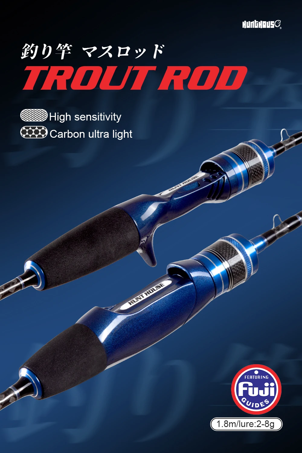 Custom Fishing Rod 1.68m 1.8m Fuji Guide Ultralight Spinning Casting ...