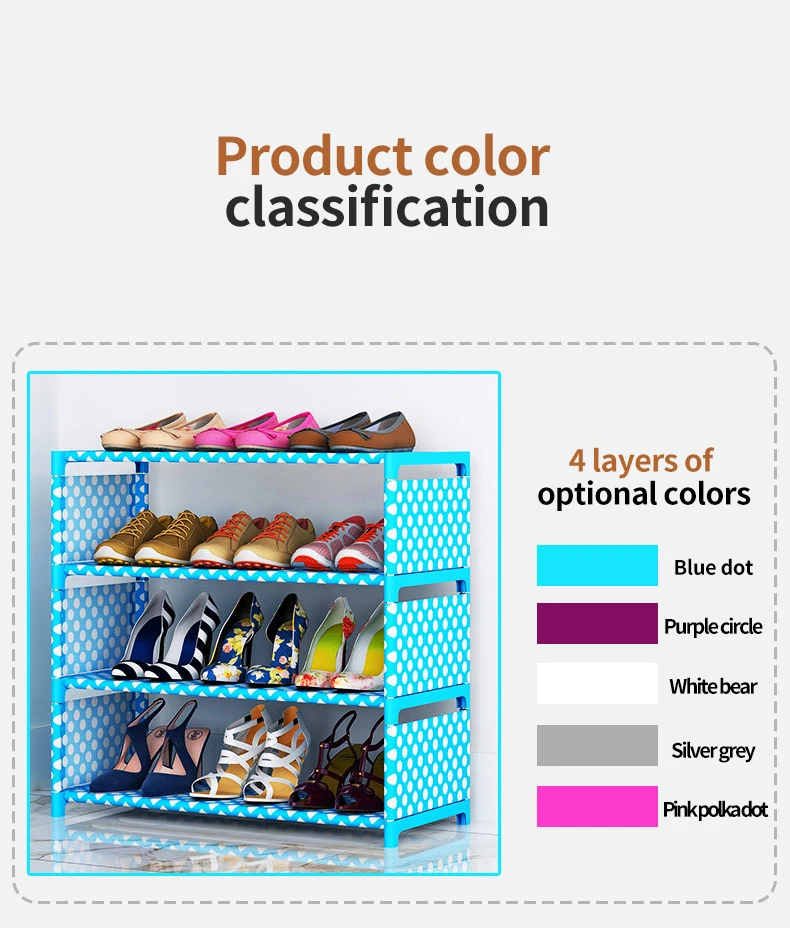 Folding Metal Shoe Racks Multilayer Non Woven Fabric Combination ...