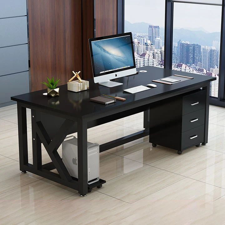 Modern Ergonomic Wooden Executive Home Office Computer Desk High ...