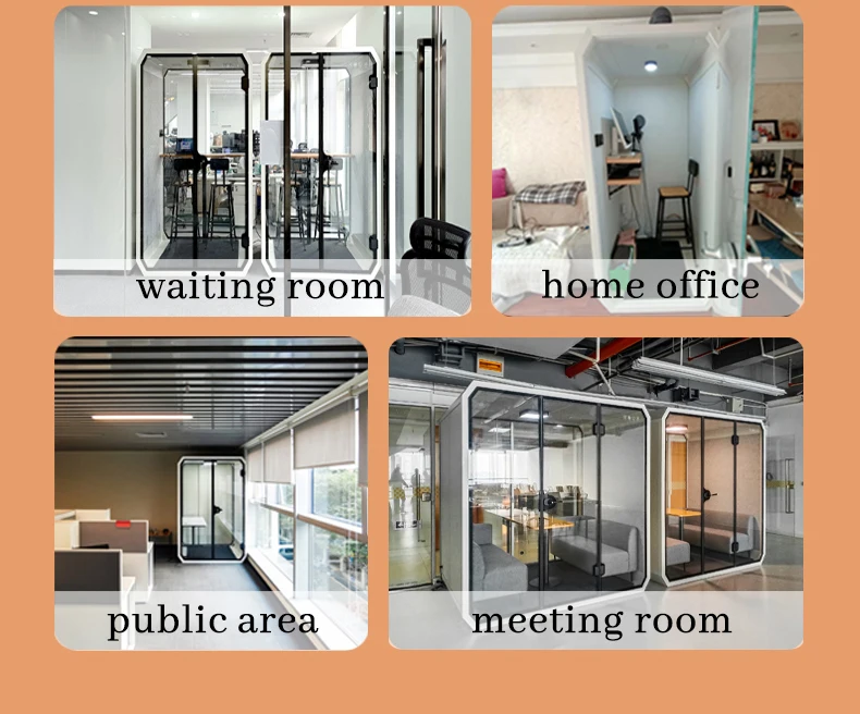 Indoor Office Booth Large Size Office Pod Meeting Conference Prefab ...