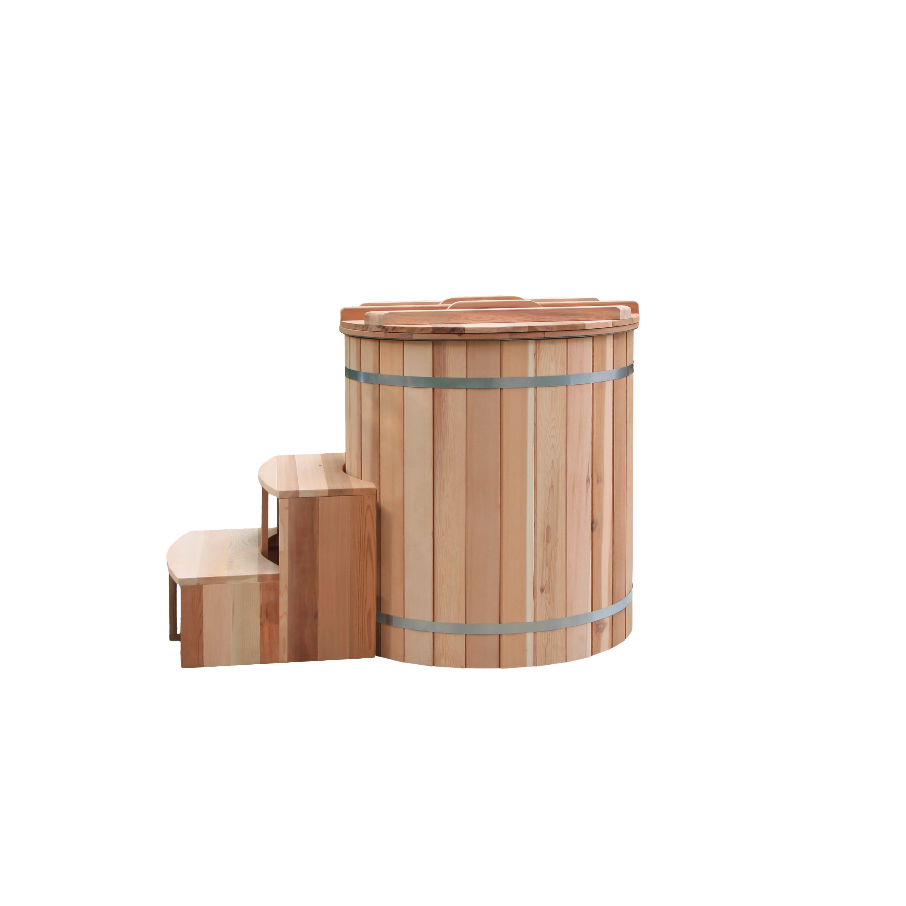 Ice Bath Cedar Wooden Bathtub with 304 Stainless Steel Liner