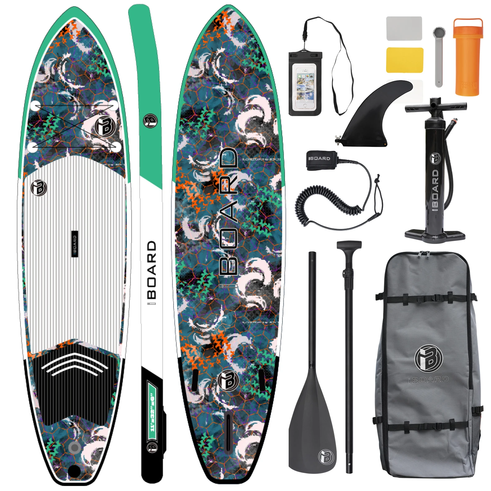 Inflatable 11'0 Stand Up Paddle Board Isup Package | Includes ...