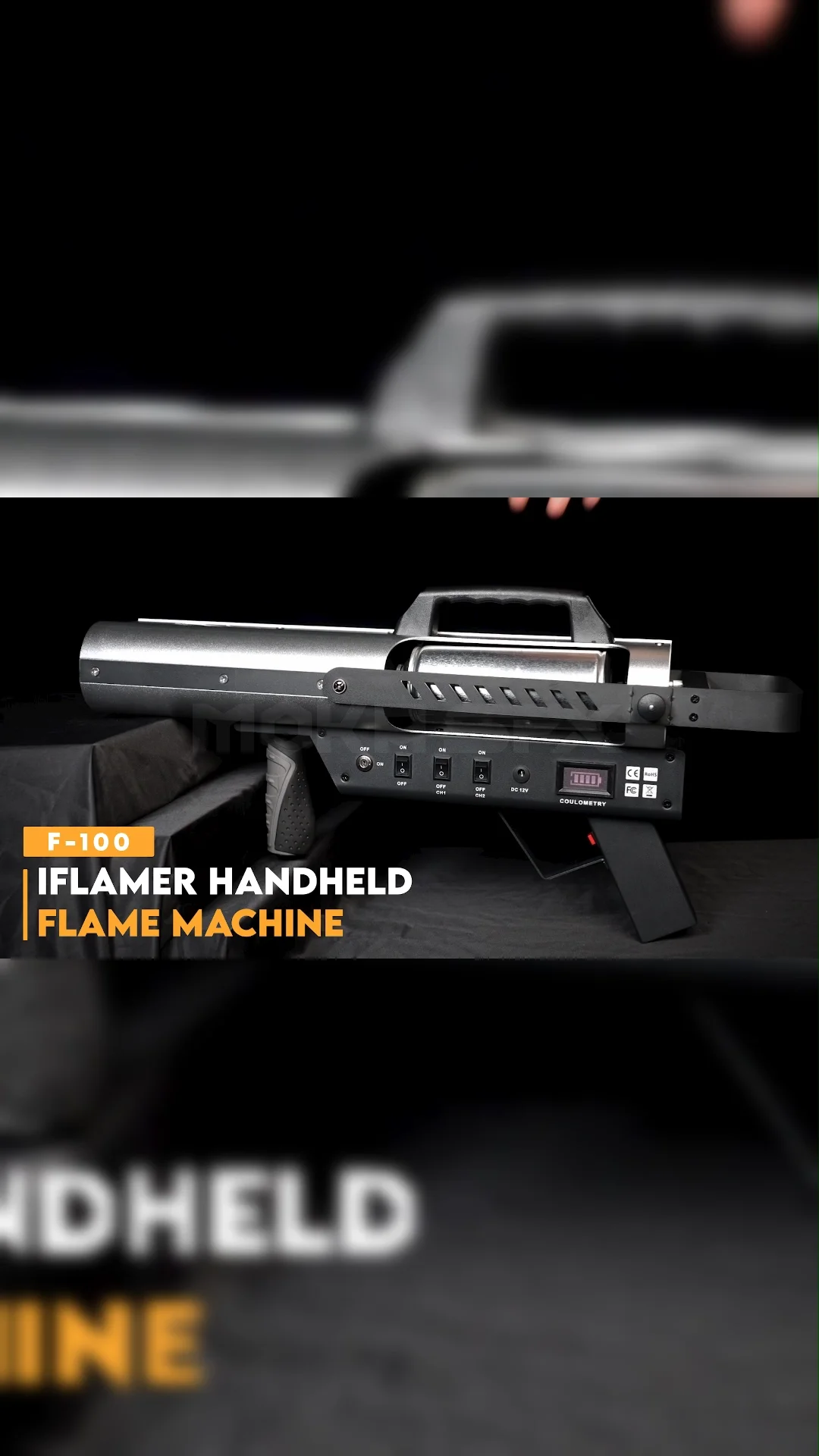 Moka Sfx 1-3m Handheld Battery Flamethrower Gun For Stage Event