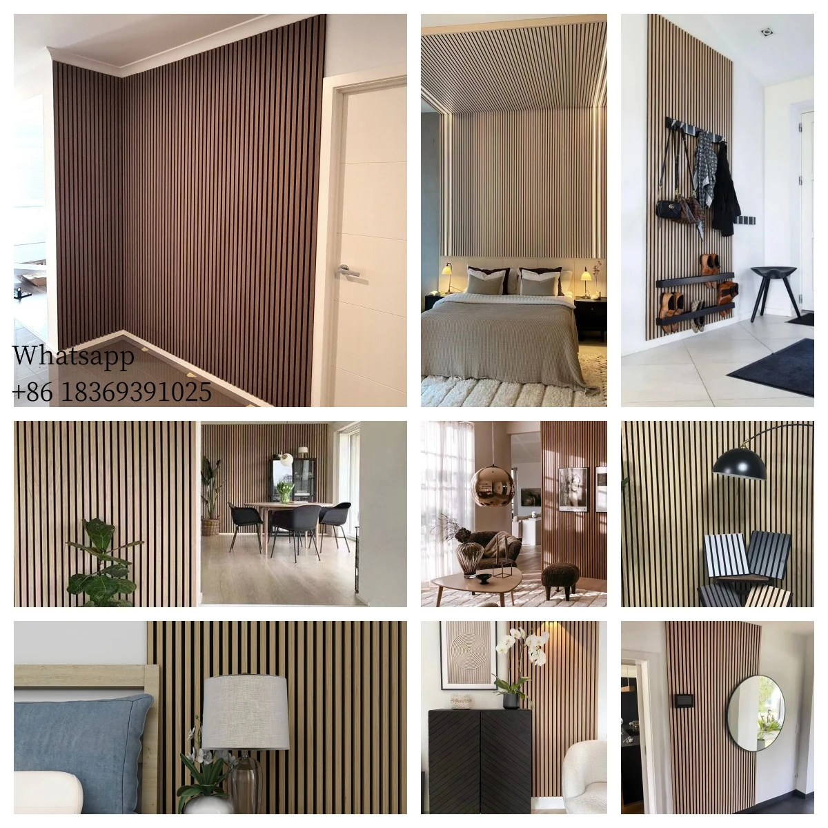 High Quality Modern Design PET Felt HDF Slat Acoustic Wood Wall Ceiling ...