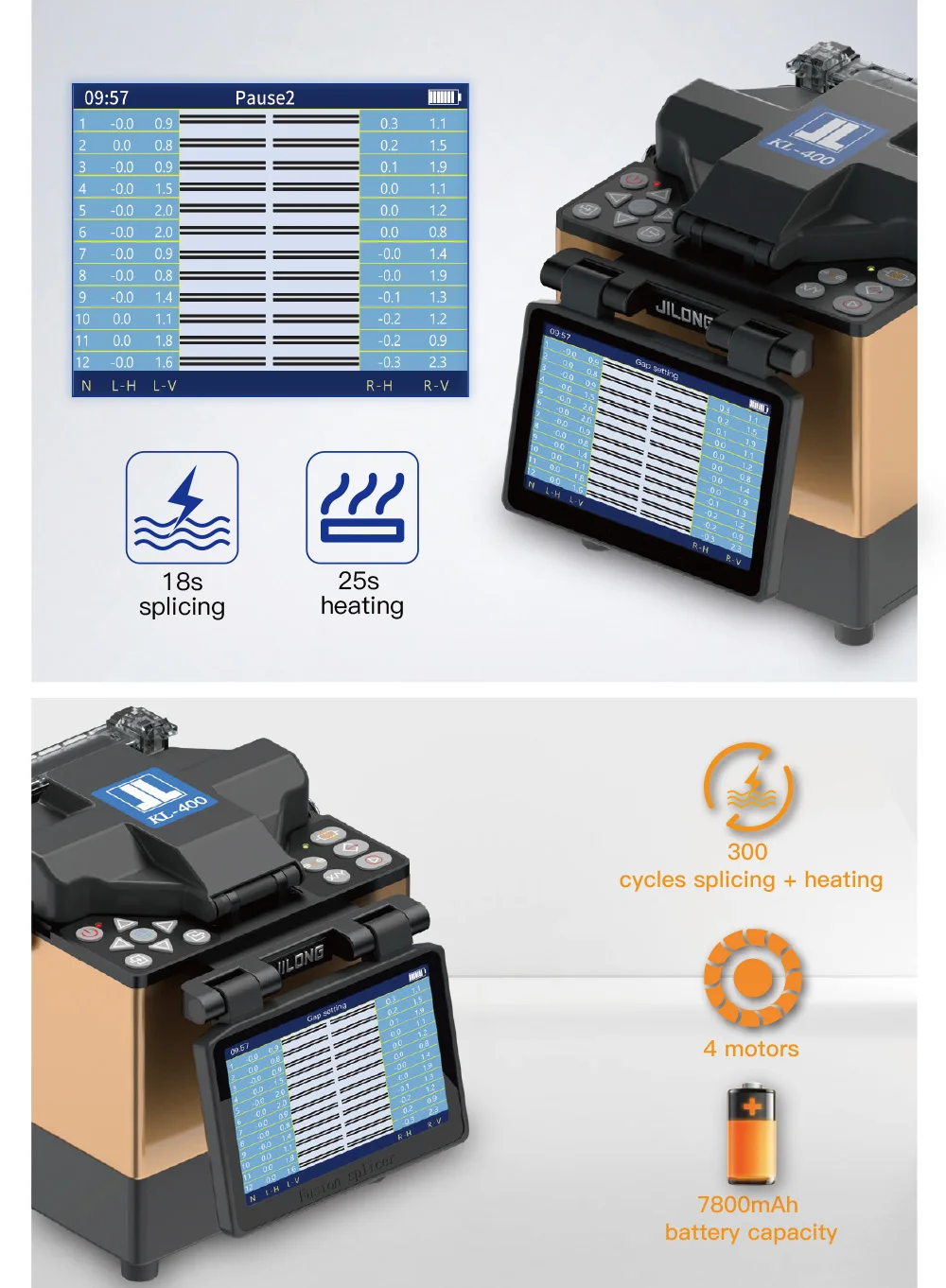 Jilong KL-400 Ribbon Fiber Fusion Splicer - Efficient & Reliable