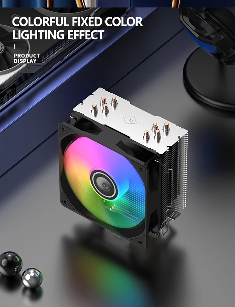 Tianjifeng S40 Desktop Computer Cpu Heat Sink 4 Heat Pipe Silent And ...