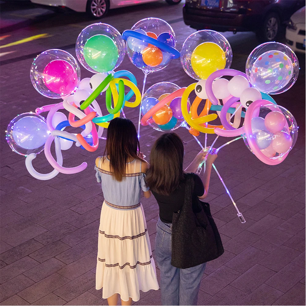 Rose Bobo Balloons Confetti Flashing Led Balloon Lights - Buy Rose Bobo ...