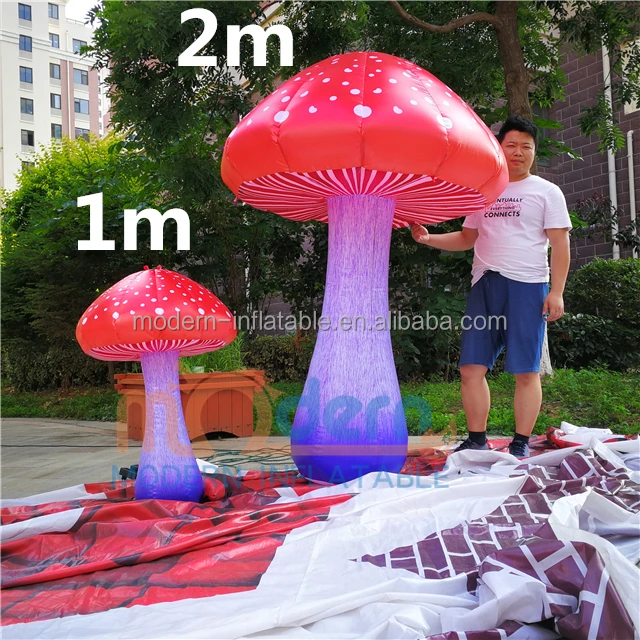 Custom Size Giant Inflatable Mushroom Model with LED Light