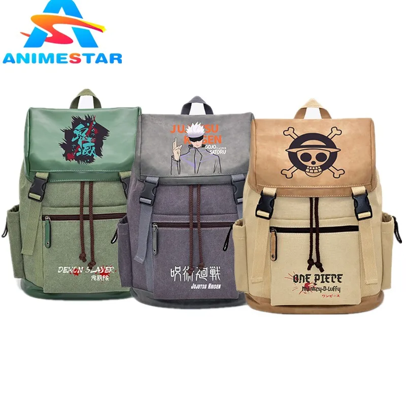11 Styles Student Anime School Bag 1 Piece Nika Luffy Demon Slayer ...