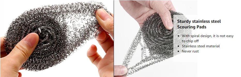 Stainless Steel Pot Scrubber - Durable Kitchen Cleaning Tool