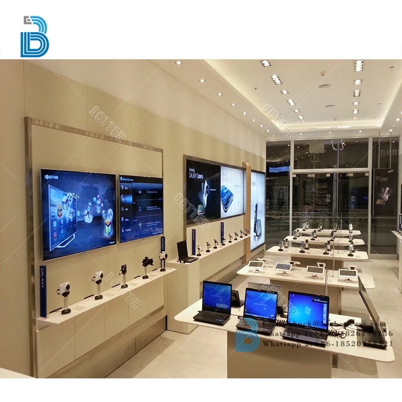 Customized Tempered Glass Led Display Showcase Aluminum Mobile Phone ...