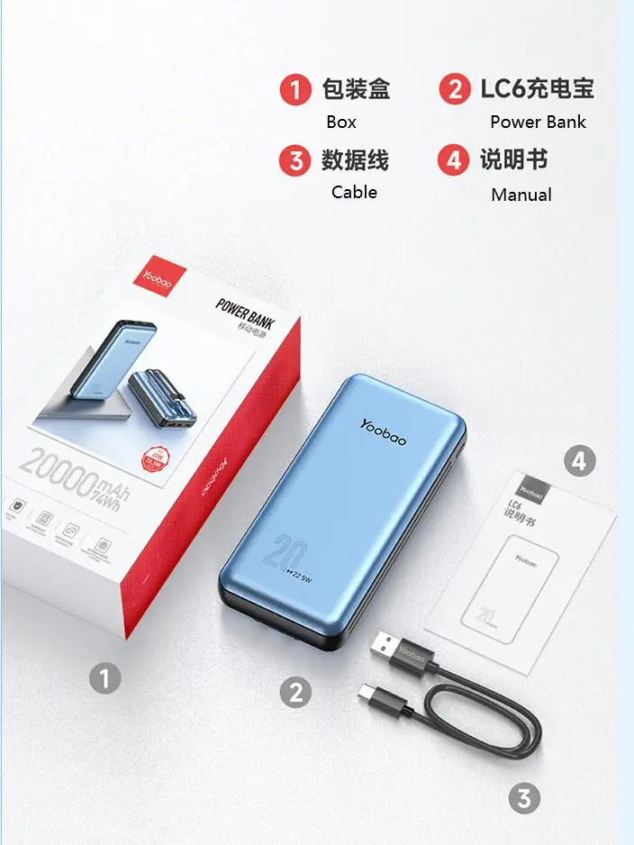 2022 Power Bank Manufacture 50000mah Large Capacity 3 Usb Power Bank Pd ...