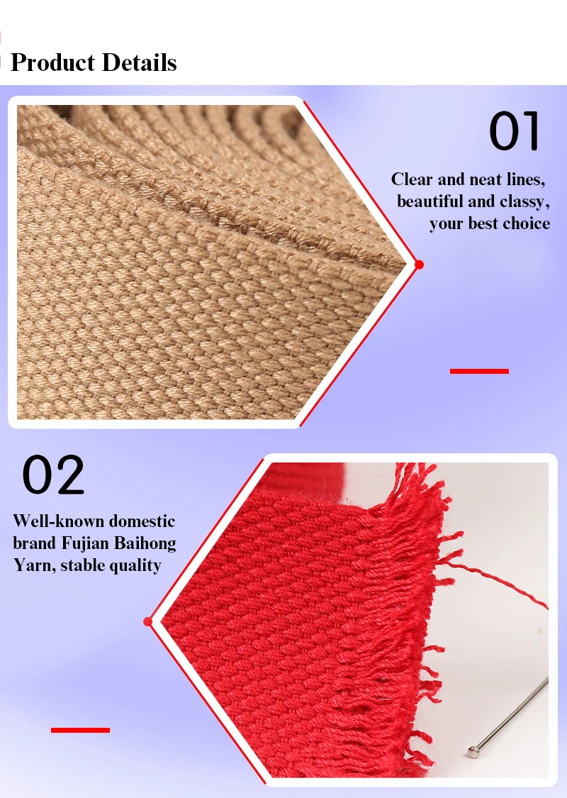 Heavy Duty Cotton Webbing 1.5 Inch Cotton Webbing Acrylic Jacquard Tape ...