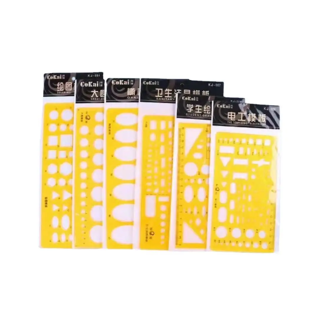 Student Stencil Straight Ruler Multicolour Template Rule Children ...