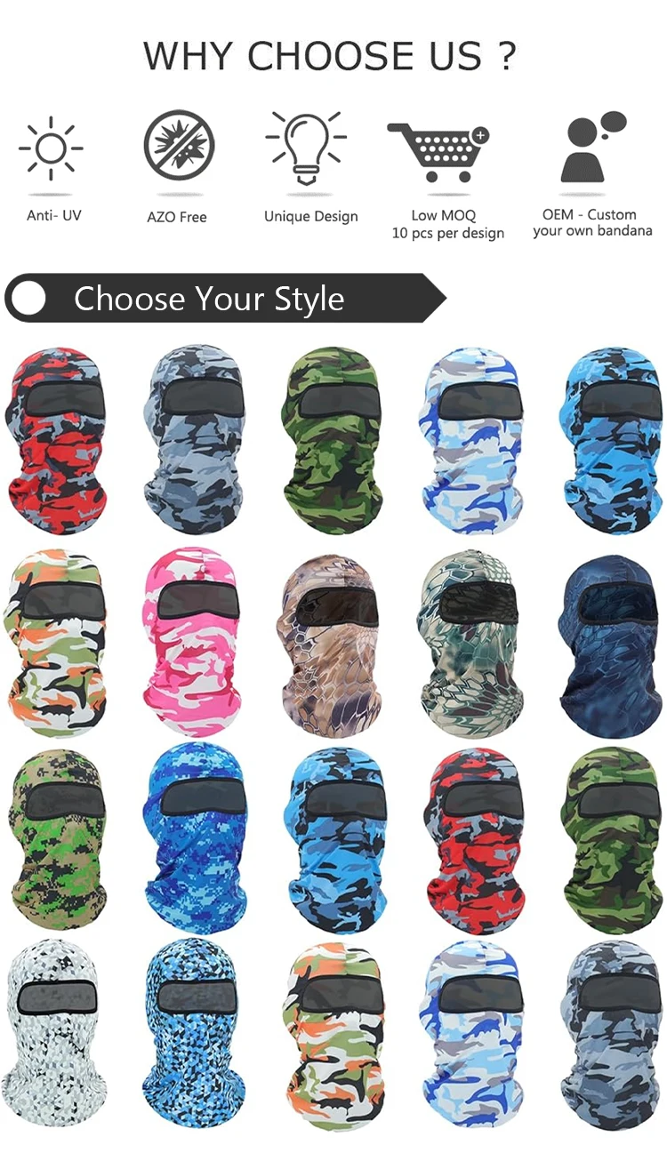 Custom Cs Balaclava Windproof Face Cover Ski Custom Embroidered Logo ...