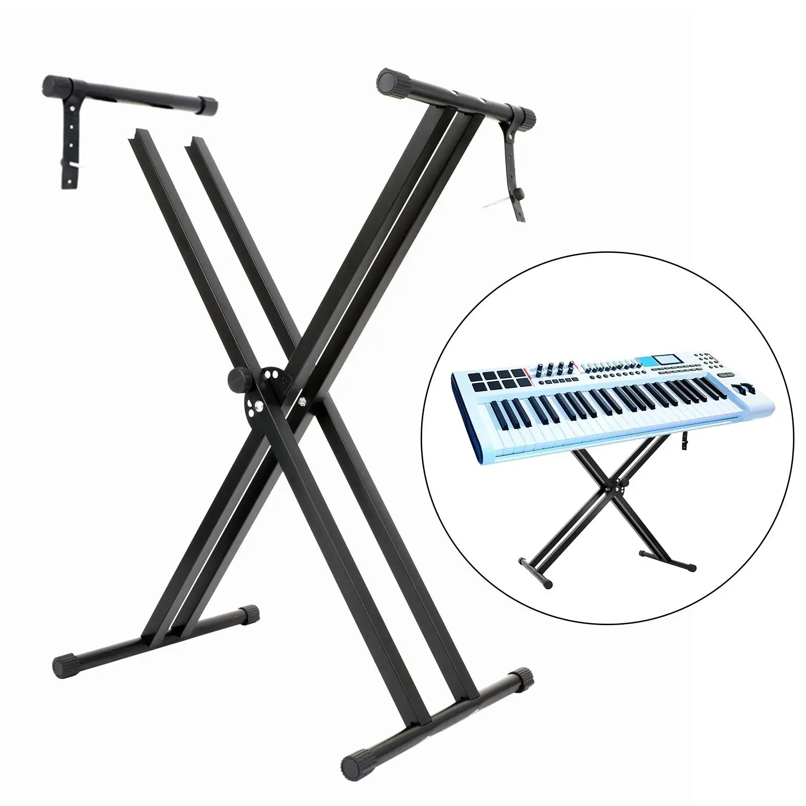 Piano Keyboard Stand Height Adjustable Detachable Folding Digital Piano ...