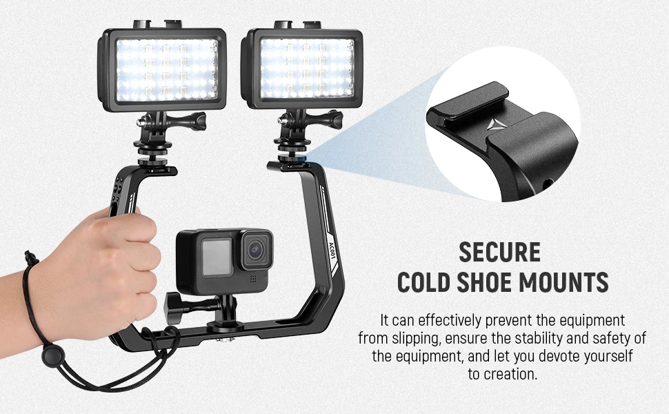 NEEWER Underwater Dive Rig - Action Camera Aluminum Alloy