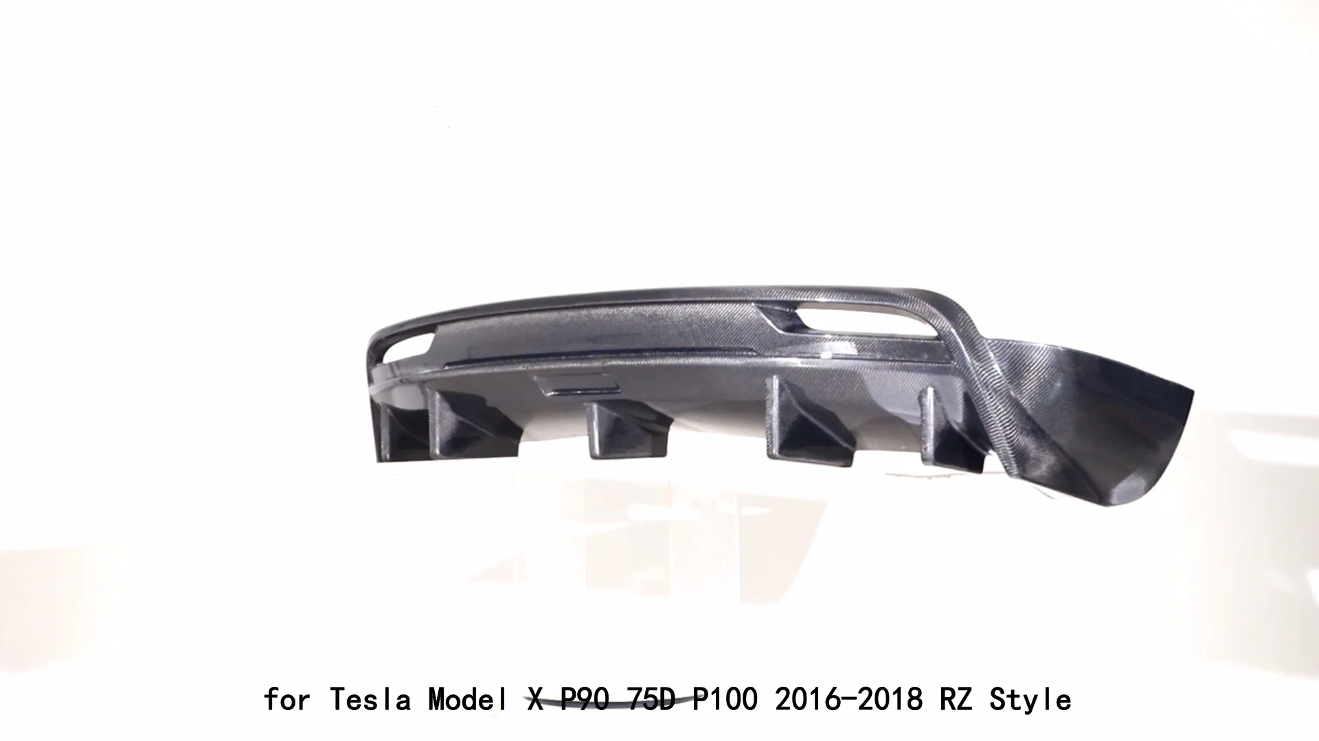 Rz Style Carbon Fiber Rear Bumper Diffuser Lip For Tesla Model X P90 ...