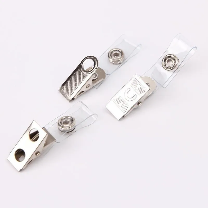 Classic Metal Id Badge Clip Holder For Id Attachment - Buy Badge Clip ...