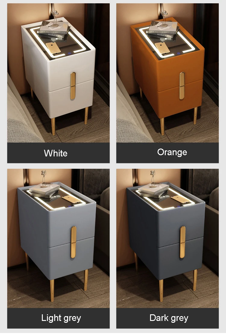 Ultra-narrow Smart Bedside Table Simple Modern Wireless Charging Multi ...
