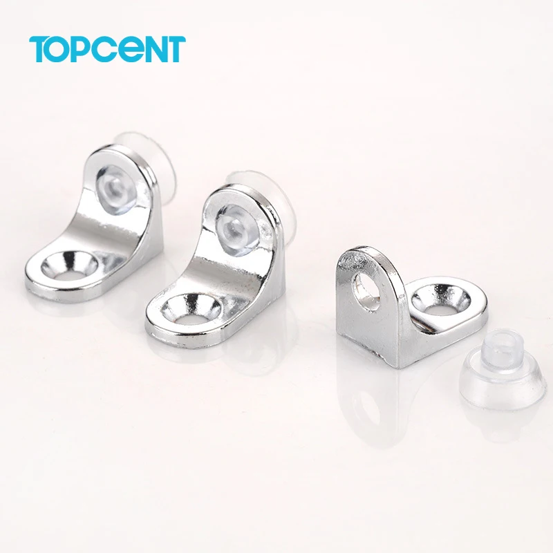 TOPCENT Glass Mounting Bracket Cabinet Cupboard Wardrobe Clear Suction ...