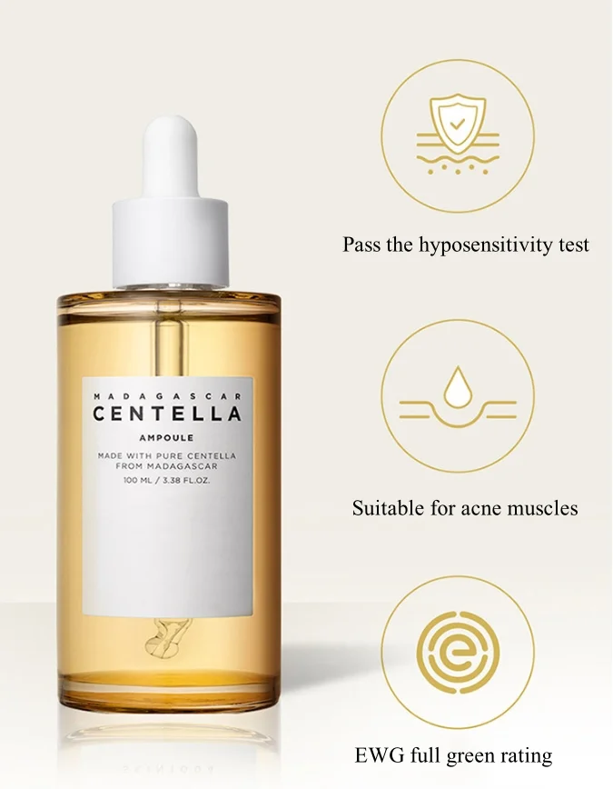 Korean Skin11004 Madagascar Centella Asiatica Ampoule Facial Essence Soothes Acne Prone Anti ...