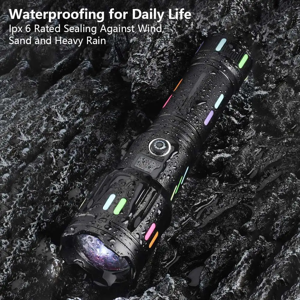 Led Outdoor Ultra Long Distance Spotlight Flashlight Digital Display ...