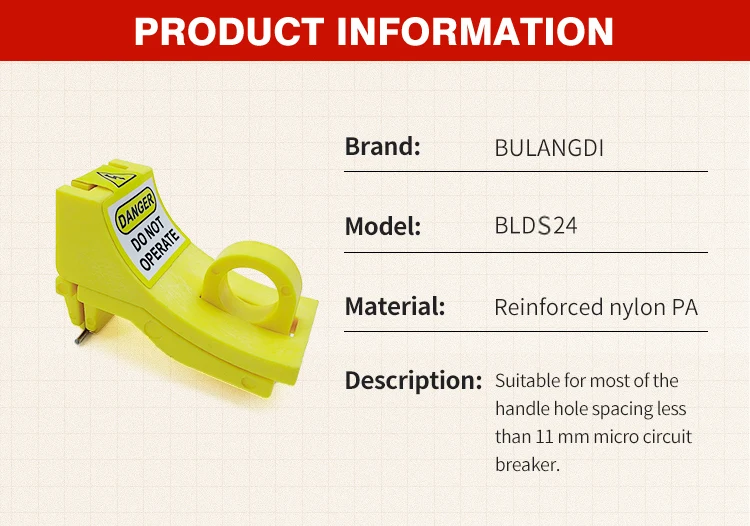 Loto Pin Circuit Breaker Lockout Come With Fit Holes To Lock Out Kinds ...