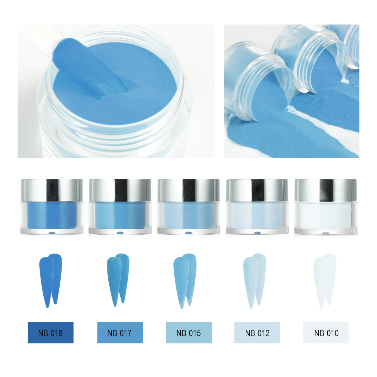 Blue Dipping Powder 0.5oz 1oz 2oz Nail Extensions Acrylic Powder - Buy ...