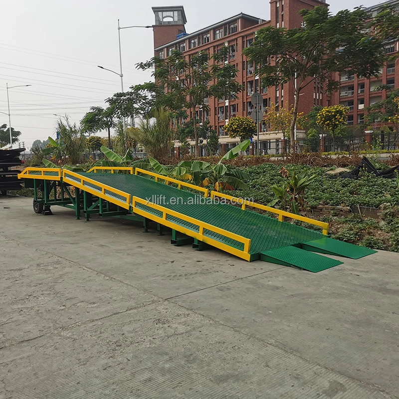 10 ton mobile hydraulic yard ramps boarding bridge movable dock leveler ...