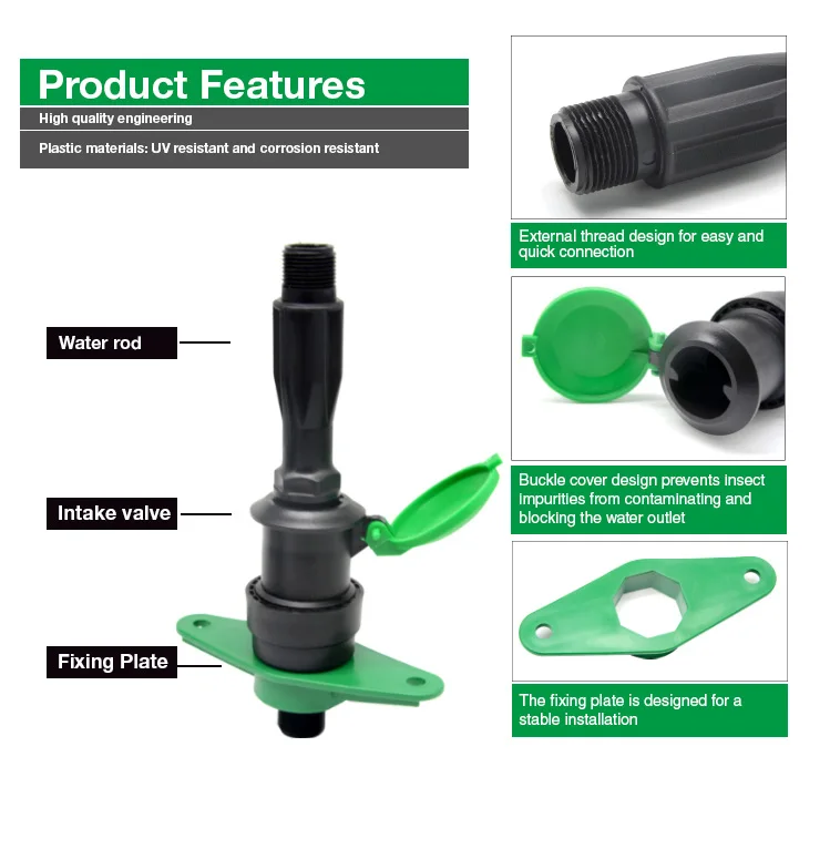 Garden Irrigation Plastic Water Valves 3/4" Male Thread Irrigation ...