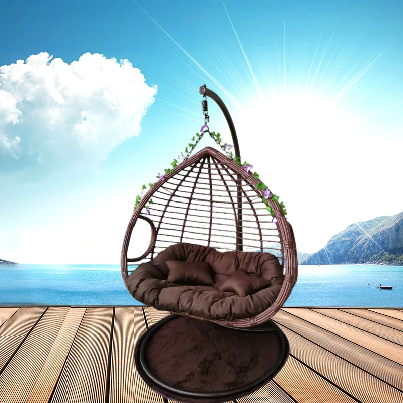 Rattan Furniture Patio Swing Chair - Outdoor Garden Hammock