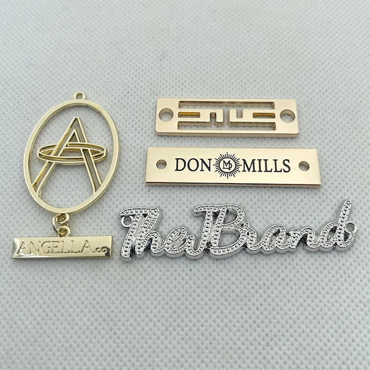 Neostar Zinc Alloy Custom Clothing Brand Logo Engraved Gold Metal Tag ...