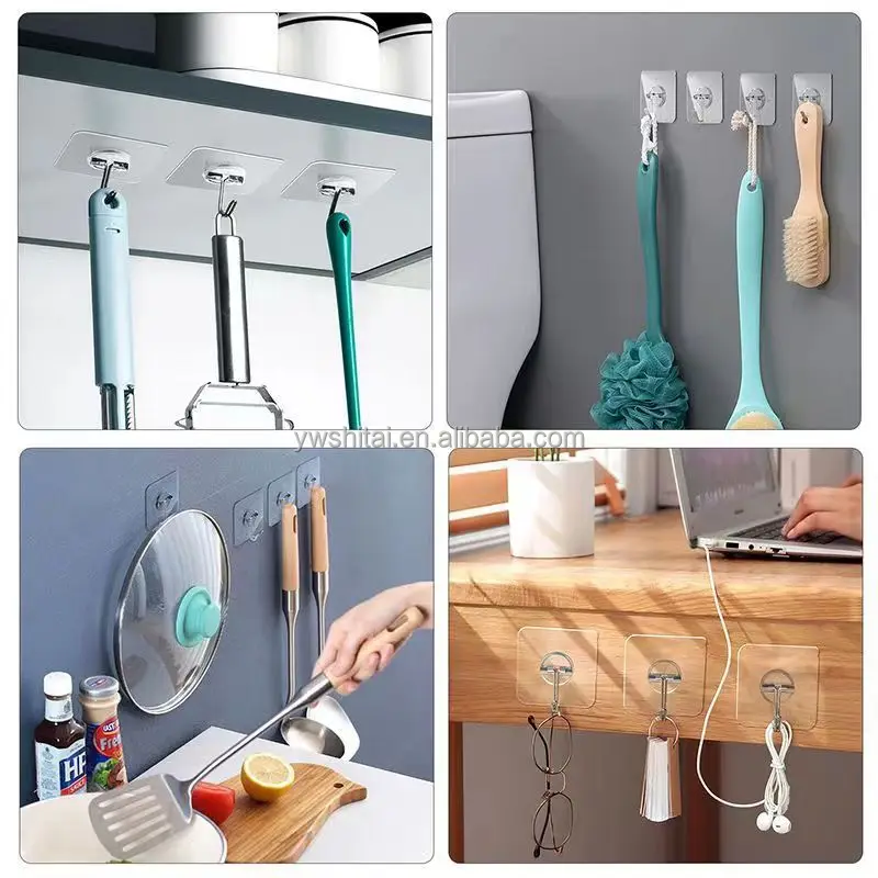 20kg Load-bearing Transparent Perforation-free Private Wall Hook Non ...