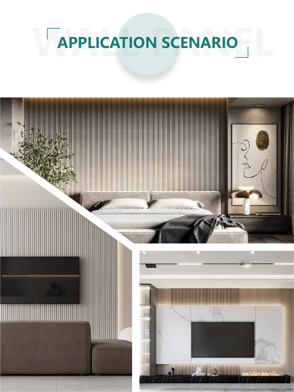 Mdf 3d 4 Panel Mirror Wall Art Wood Fluted Pvc Wood Plastic Composite Indoor Soft Wall Panel ...