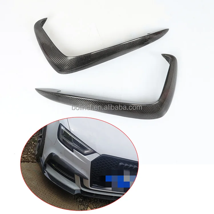 Carbon Fiber Front Bumper Air Vents Cover For Audi A3 S-line S3 2017 ...