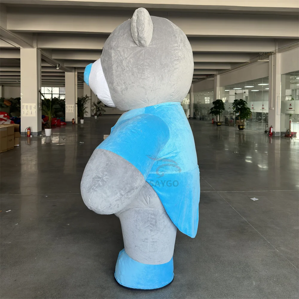 Human Fit in Bear Mascots Costume 2m Inflated Cartoon Fat PUPU Bear ...