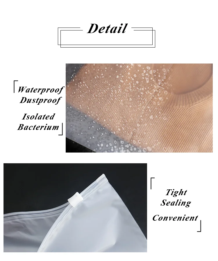 Customized Clothes Packaging - Frosted Ziplock Bags
