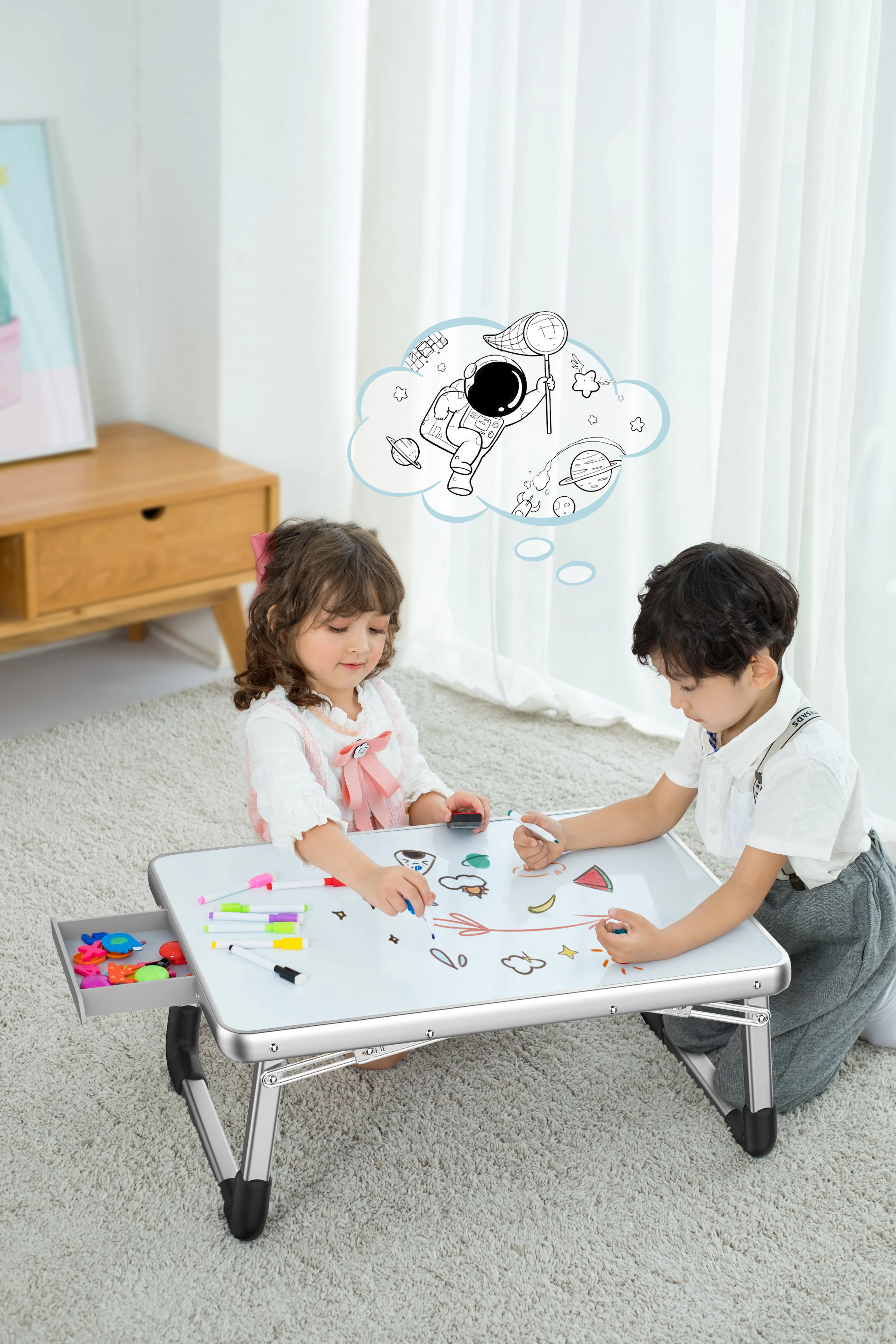 Hispeed Custom Drawing Kids Table Educational Folding Erasable Magnetic ...