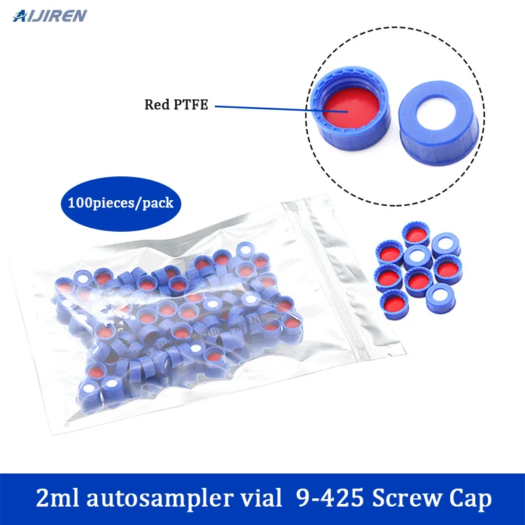 Aijiren Laboratory 9mm Screw Glass Hplc Vial 9-425 Plastic Caps Pre-slit Ptfe Silicone Customer ...