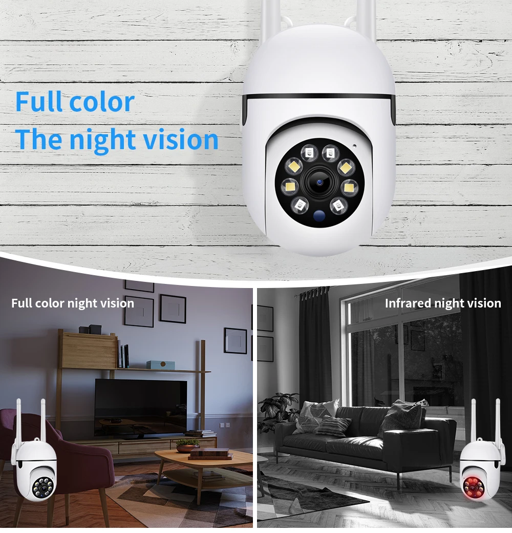 360 Degree Rotated CCTV Camera HD 1080P with Night Vision